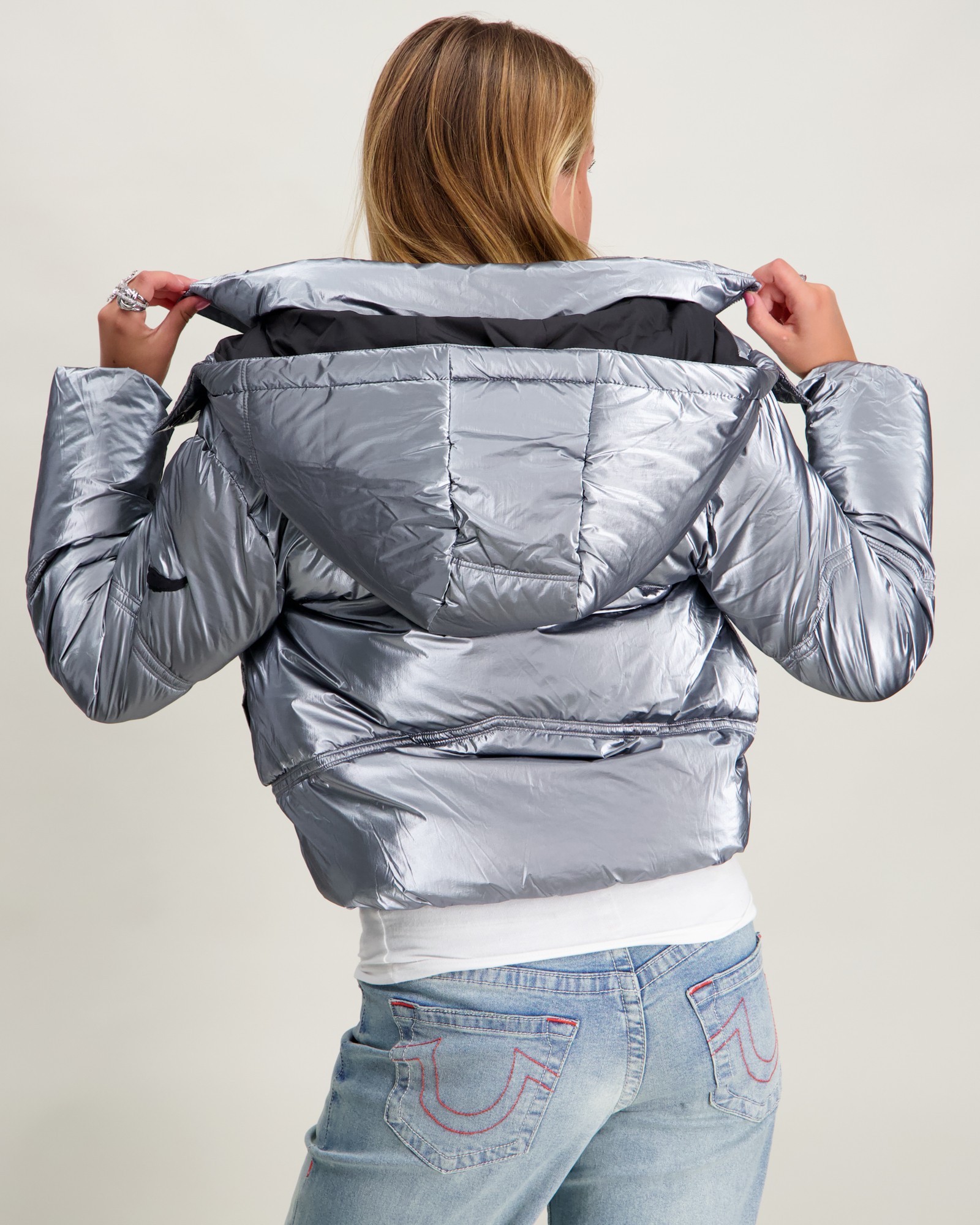 Zadig&Voltaire PUFFER JACKET Grå för Tjej | Kids Brand Store