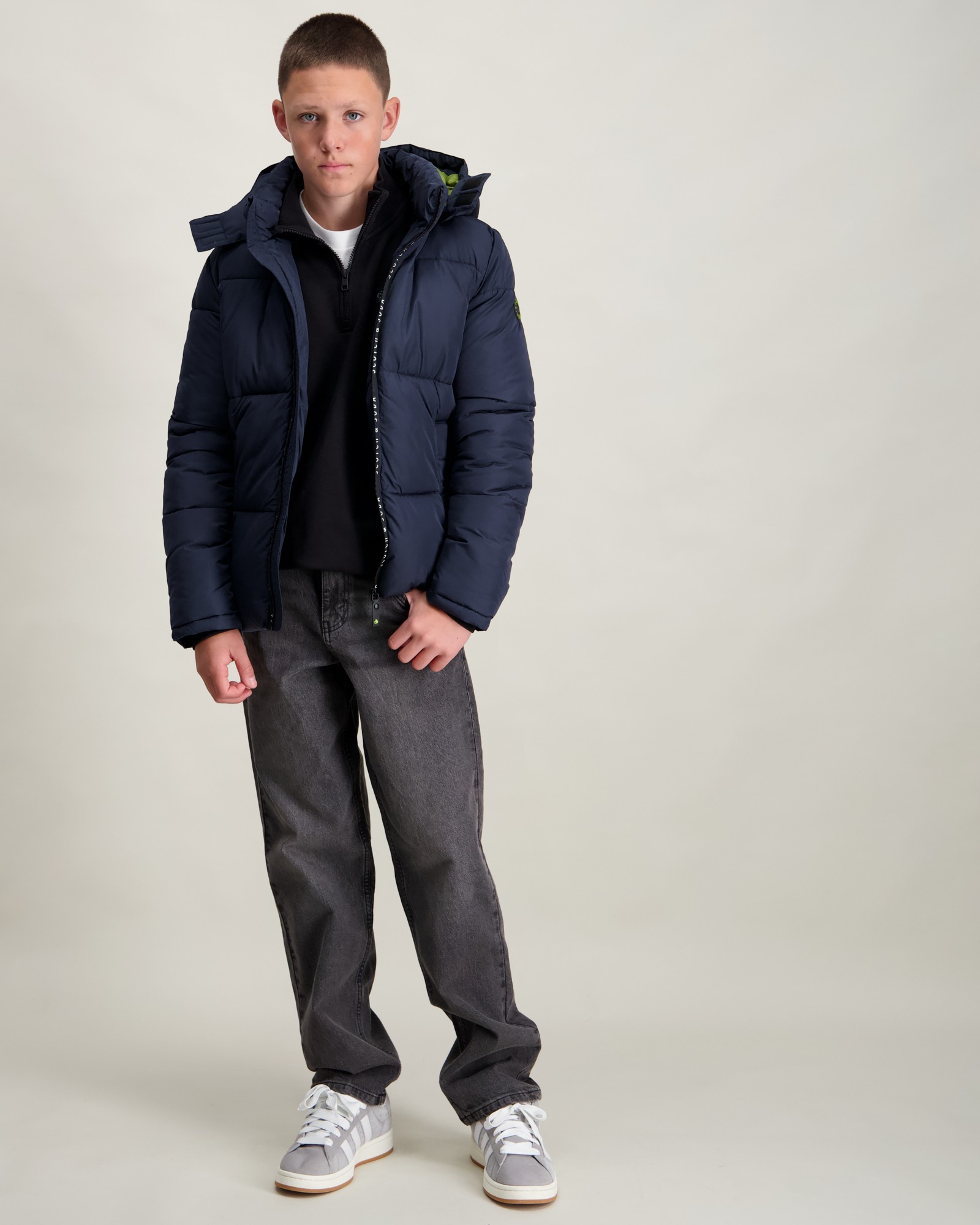 Scotch & Soda Short hooded puffer jacket Blauw voor Jongens | Kids ...