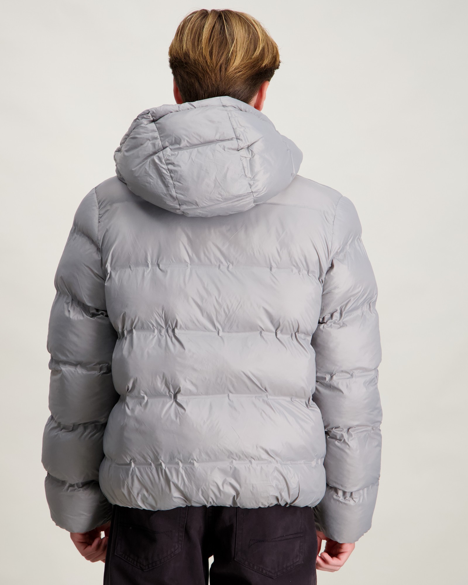 Lyle & Scott Cropped Puffer Coat Grå til Gutt | Kids Brand Store