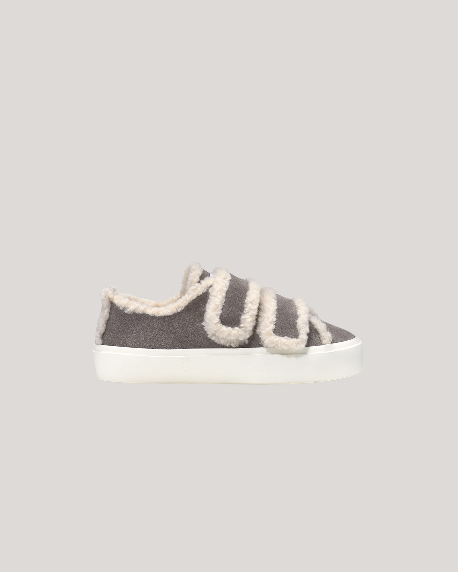 INUIKII SHEARLING LOW VELCRO Grå til Jente | Kids Brand Store