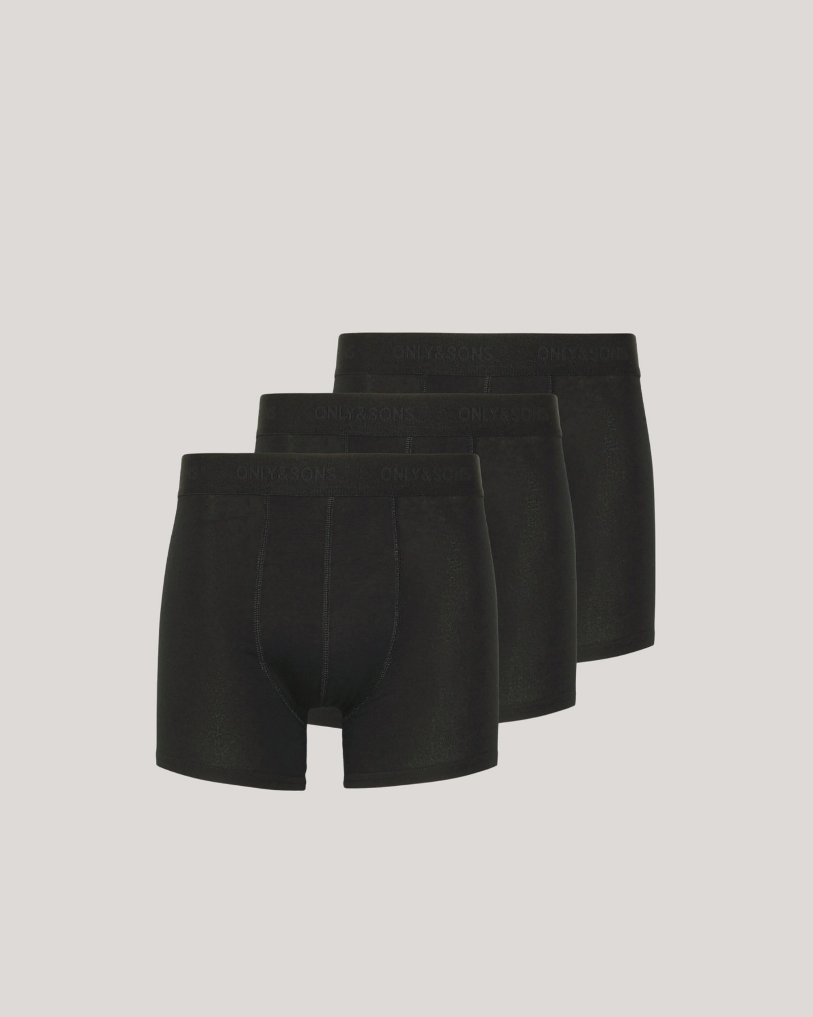 ONLY & SONS JUNIOR OSJFITZ SOLID BLACK BOXER 3PK Svart til Gutt | Kids ...