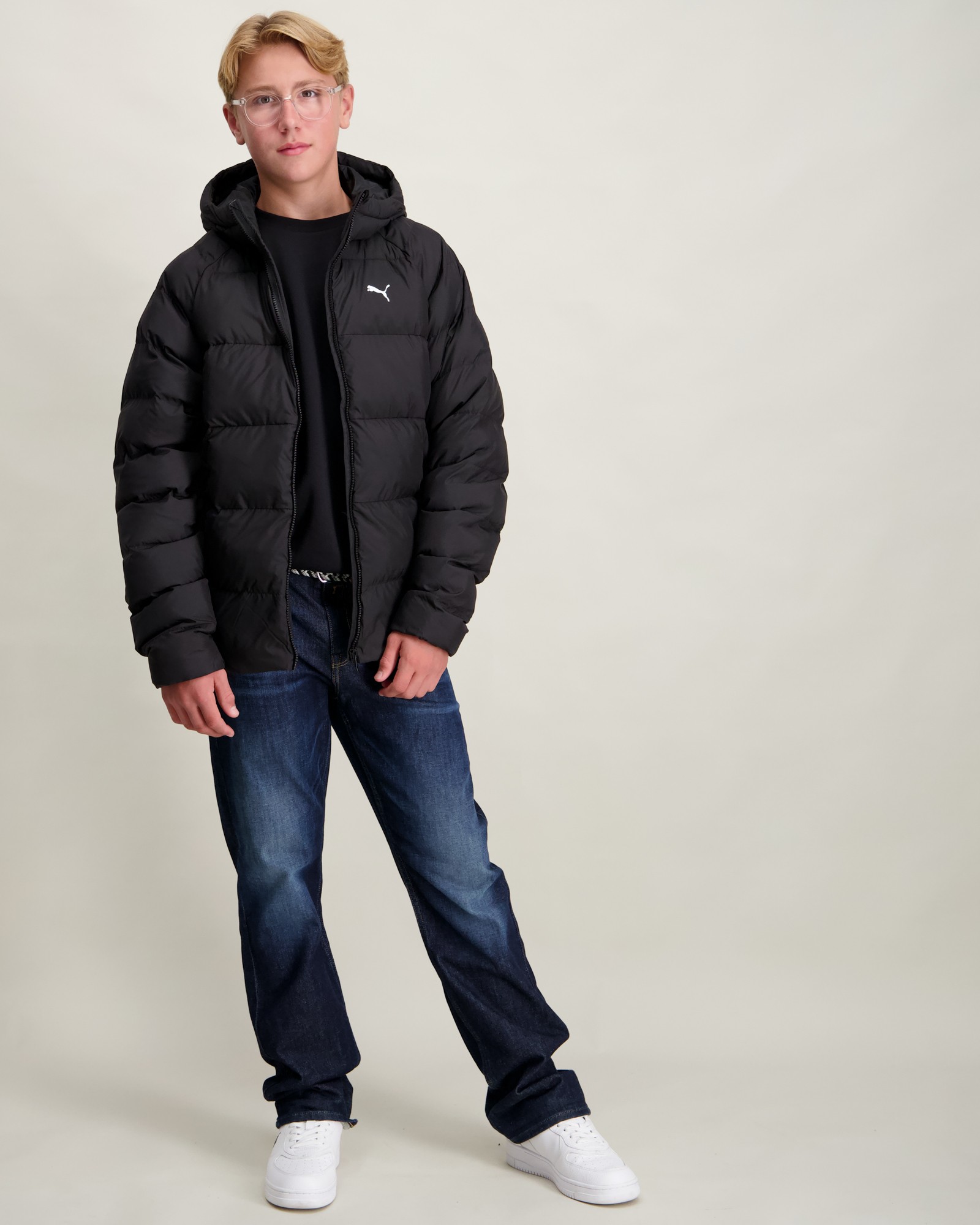 Puma Synthetic Hooded Puffer Jacket Schwarz für Jungen | Kids Brand Store