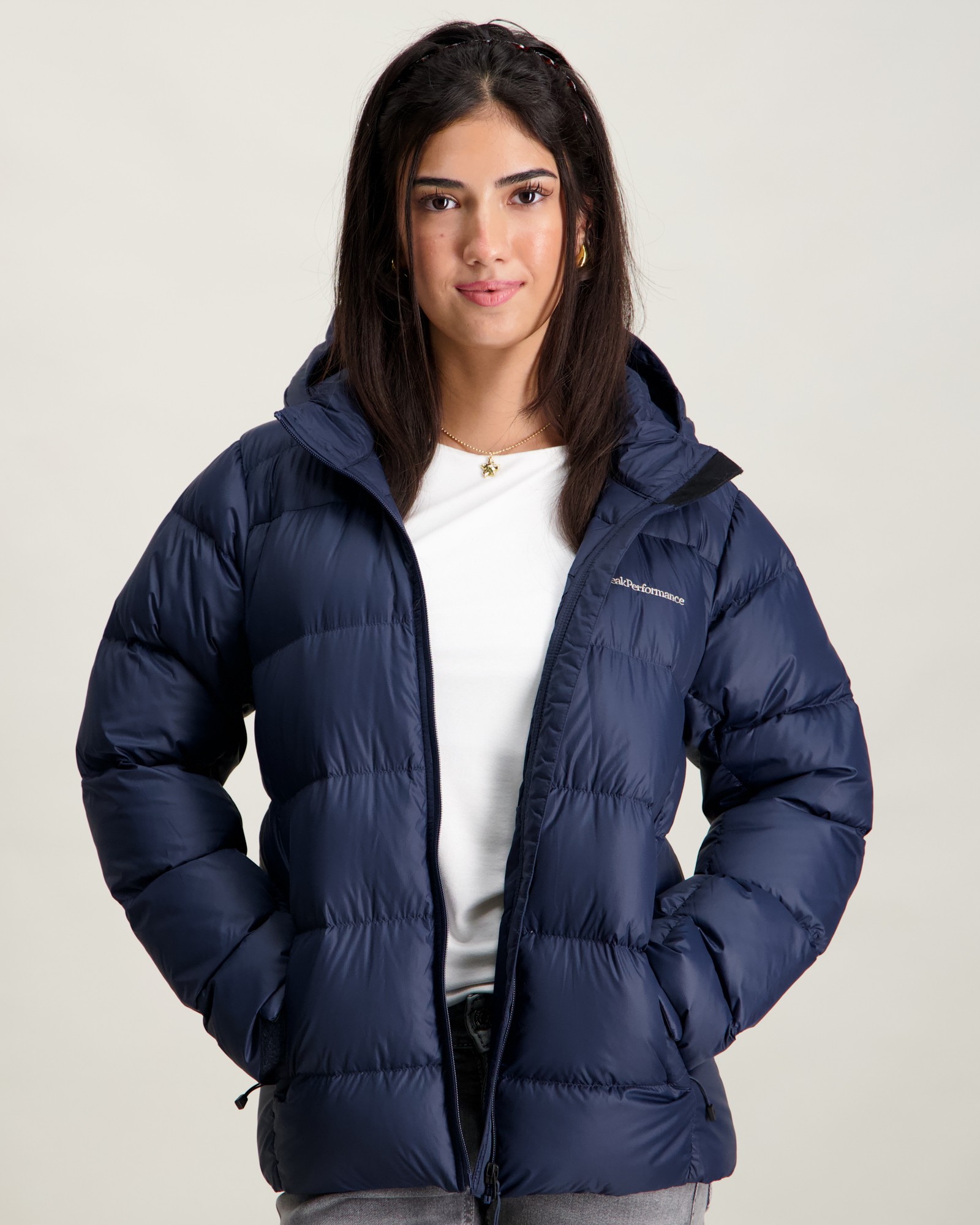 Peak Performance Jr Frost Down Puffer Jacket Blå til Pige | Kids Brand ...