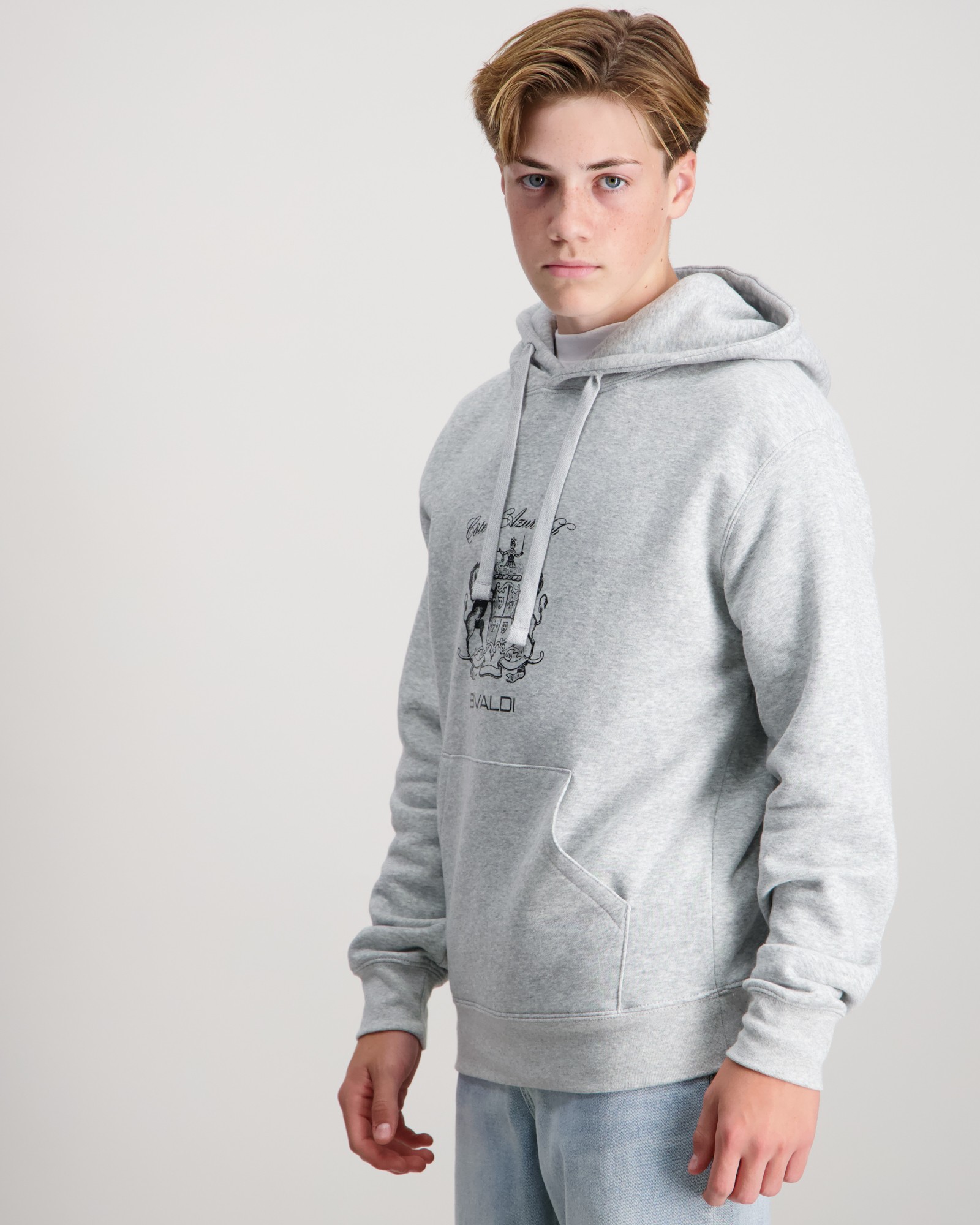 BVALDI cote d'azur club hoodie Grå til Dreng | Kids Brand Store