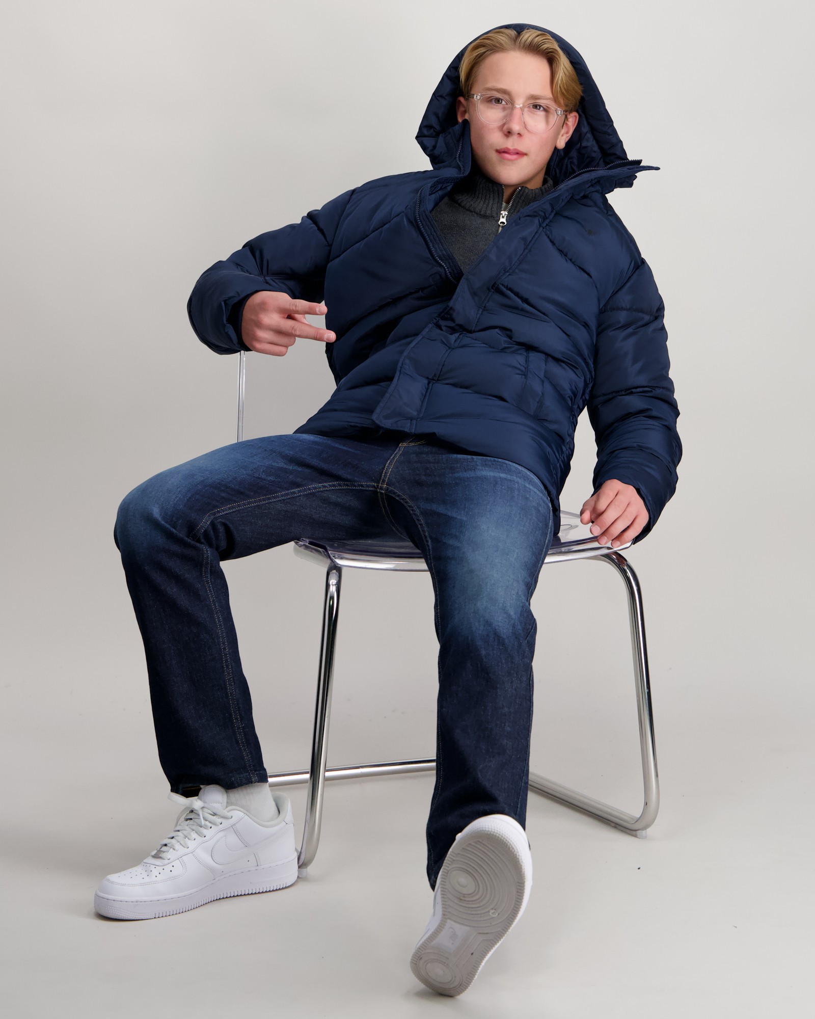 U.S. Polo Assn. Heavy Puffer Coat Blå för Kille | Kids Brand Store