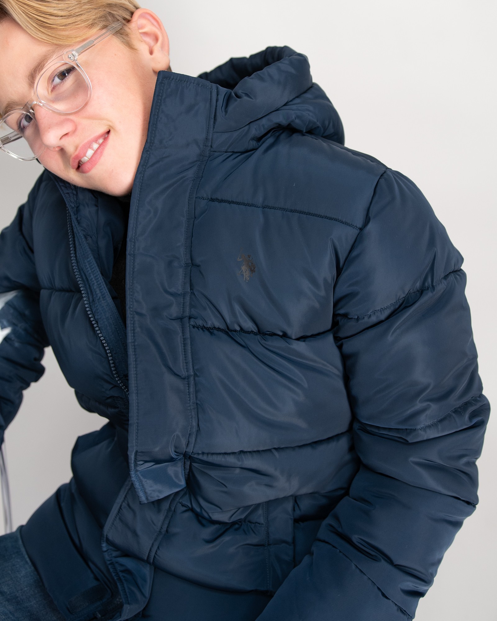 U.S. Polo Assn. Heavy Puffer Coat Blå för Kille | Kids Brand Store