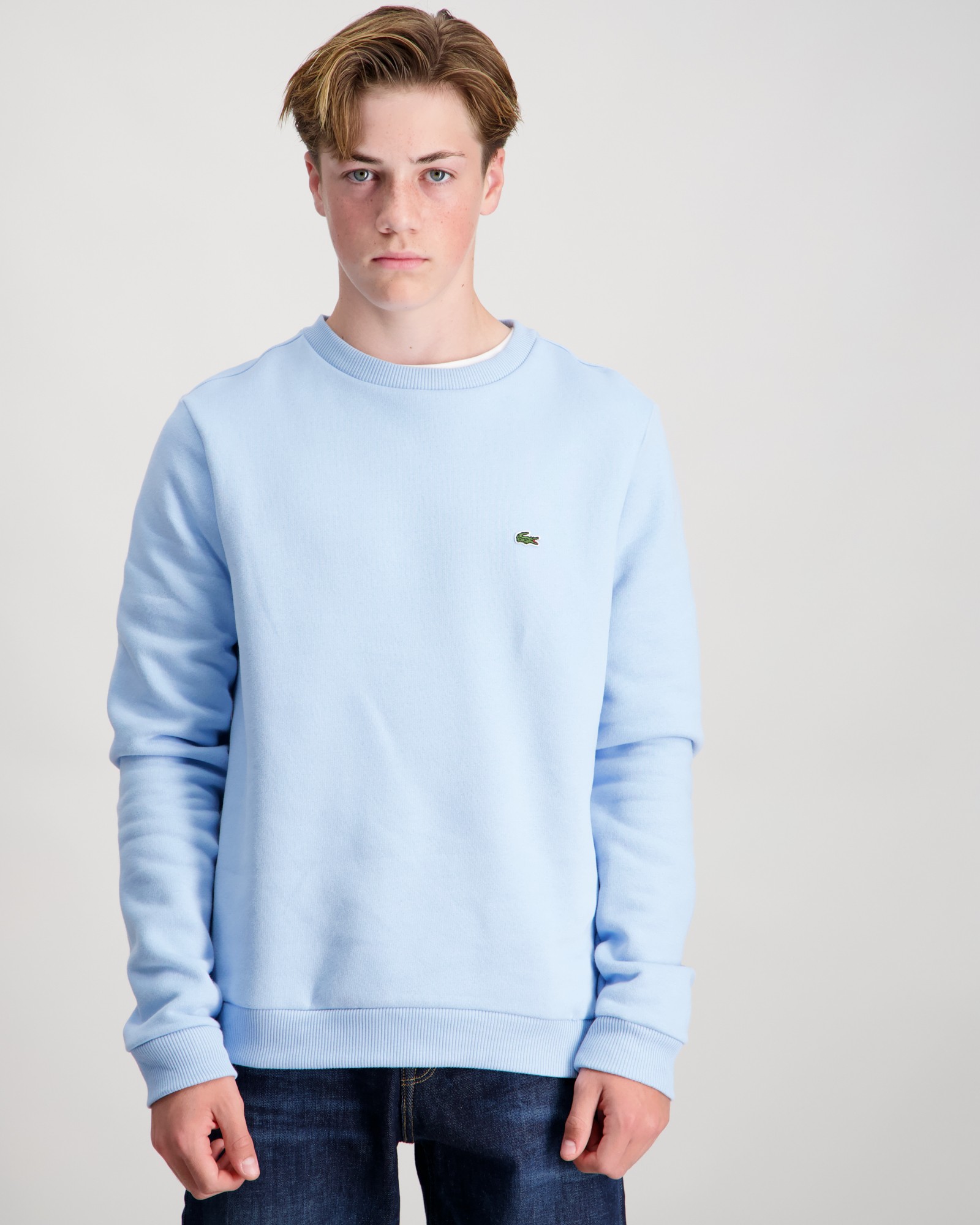 Lacoste LCB CORE FLEECE CREW Blau für Jungen | Kids Brand Store