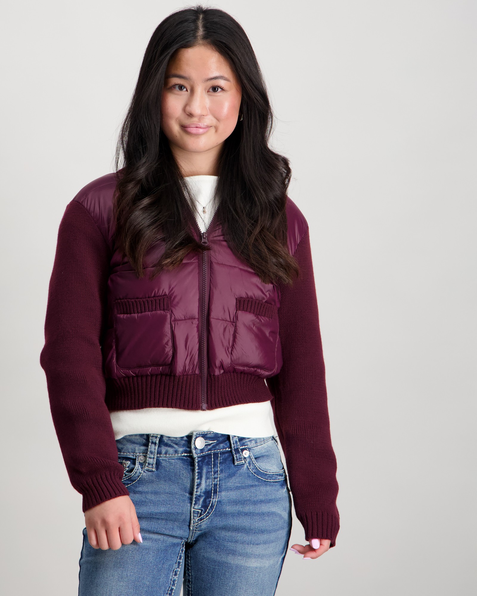 Gina Tricot Young Y rib puffer jacket Röd för Tjej | Kids Brand Store