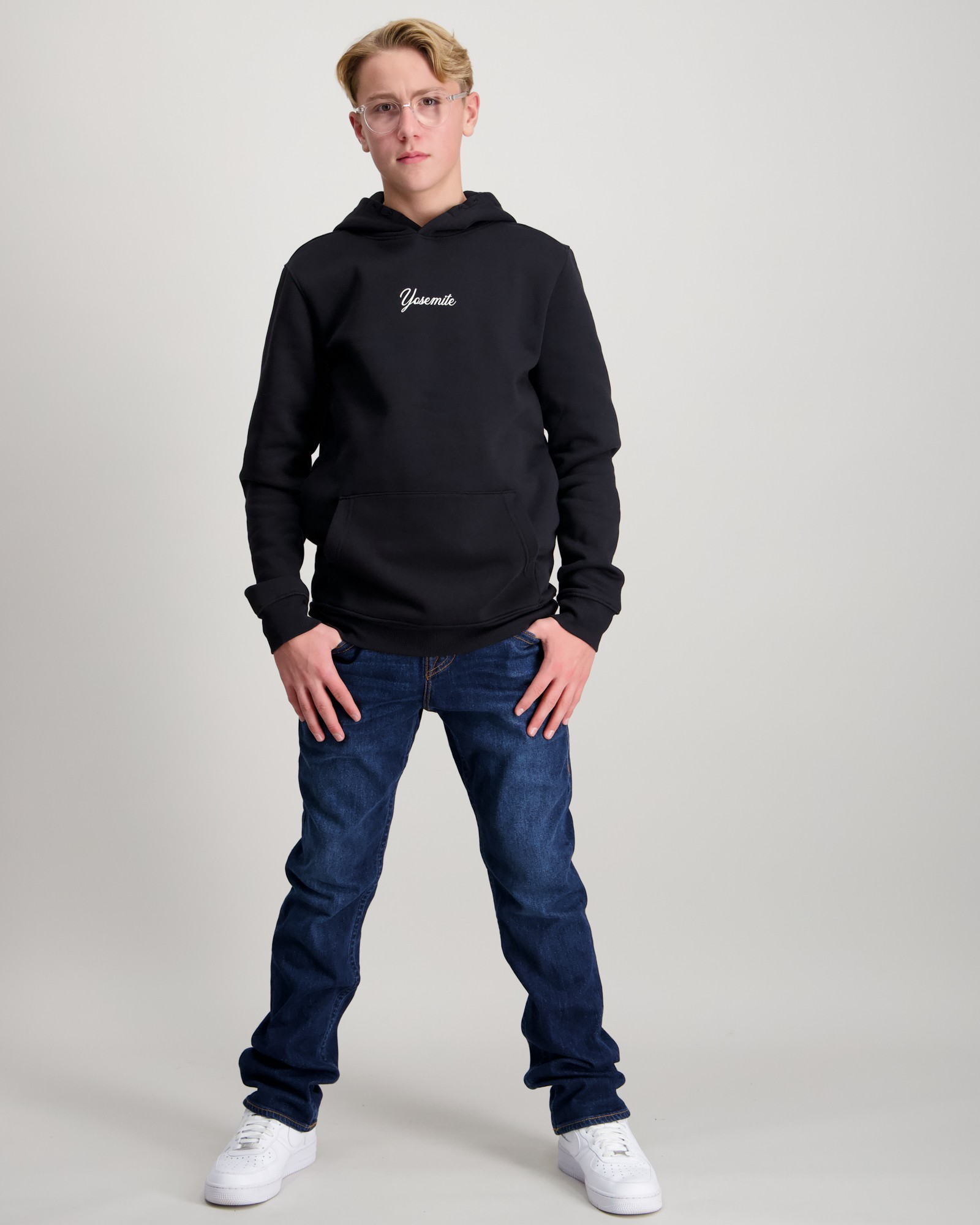 ONLY & SONS JUNIOR OSJHANS LIFE LS REG HOODIE SWT Sort til Dreng | Kids Brand Store