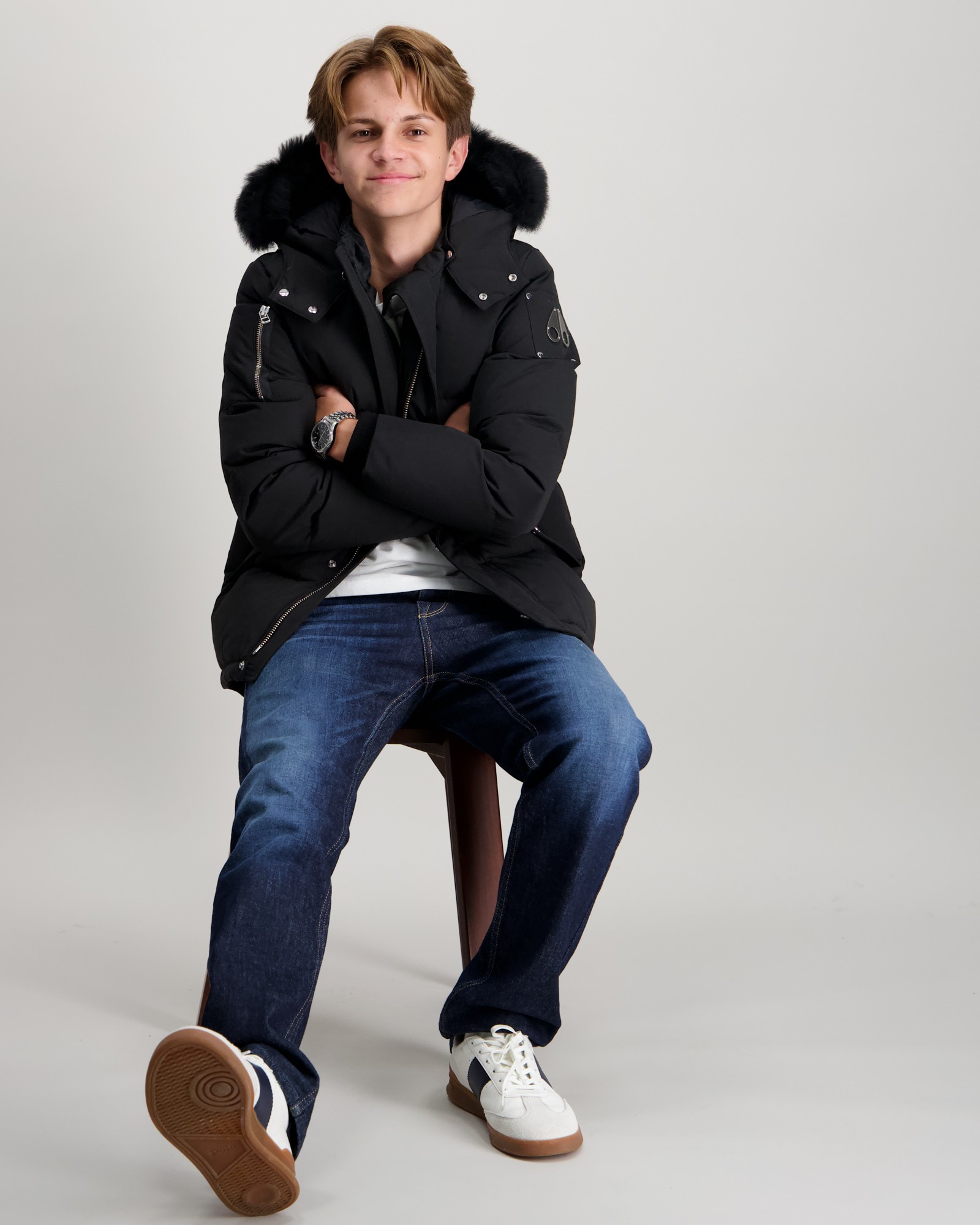 Moose Knuckles UNISEX 3Q Musta varten Pojat | Kids Brand Store