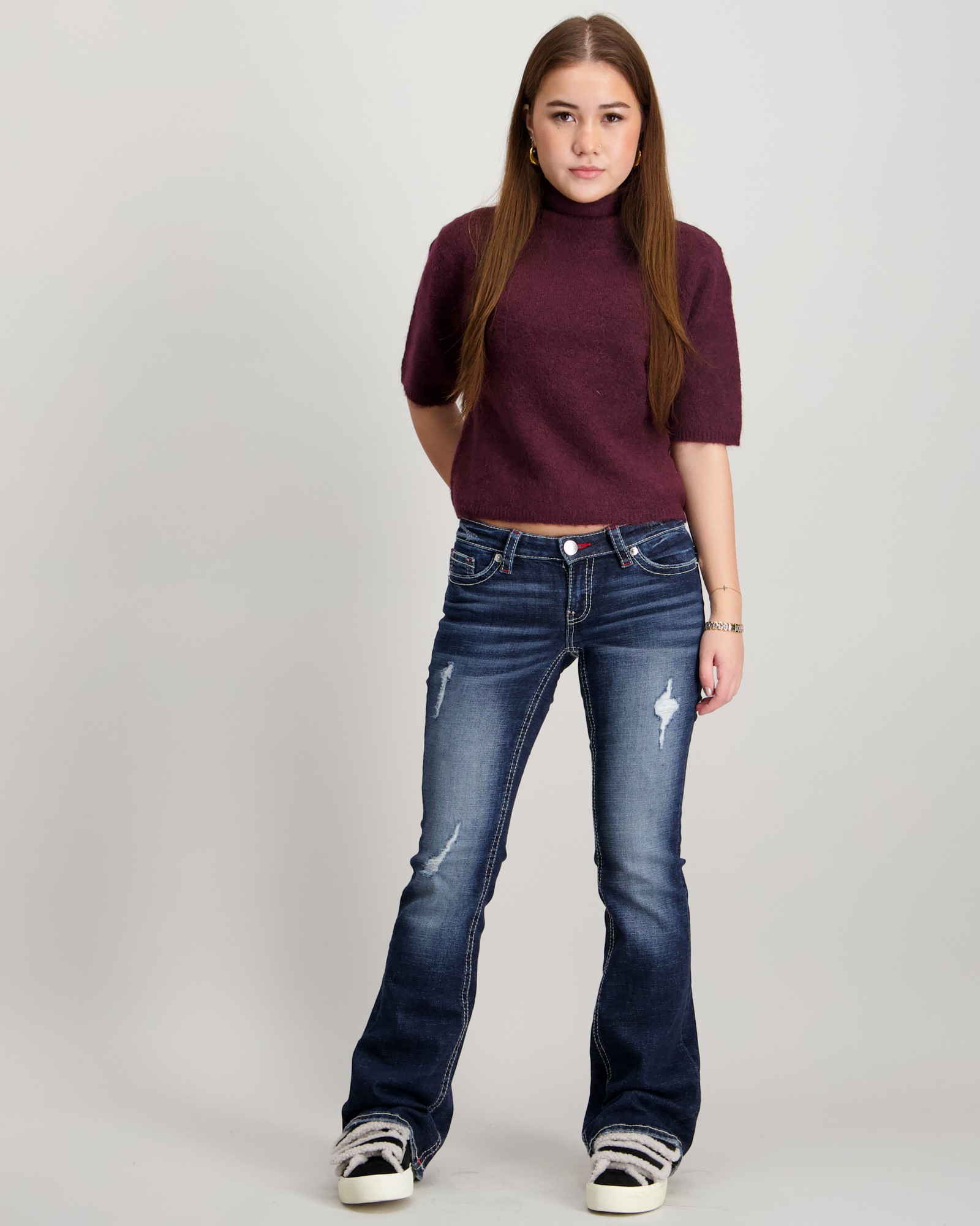 Gina Tricot Young Hip hug flare jeans Blau für Mädchen | Kids Brand Store