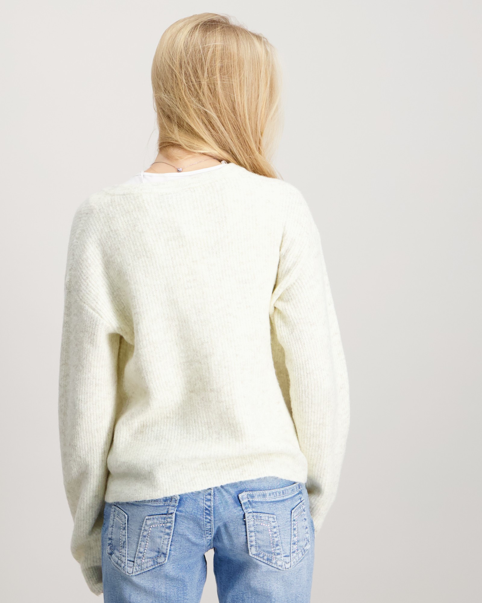 LMTD NLFKLEAVE LS SHORT KNIT CARDIGAN Vit för Tjej | Kids Brand Store
