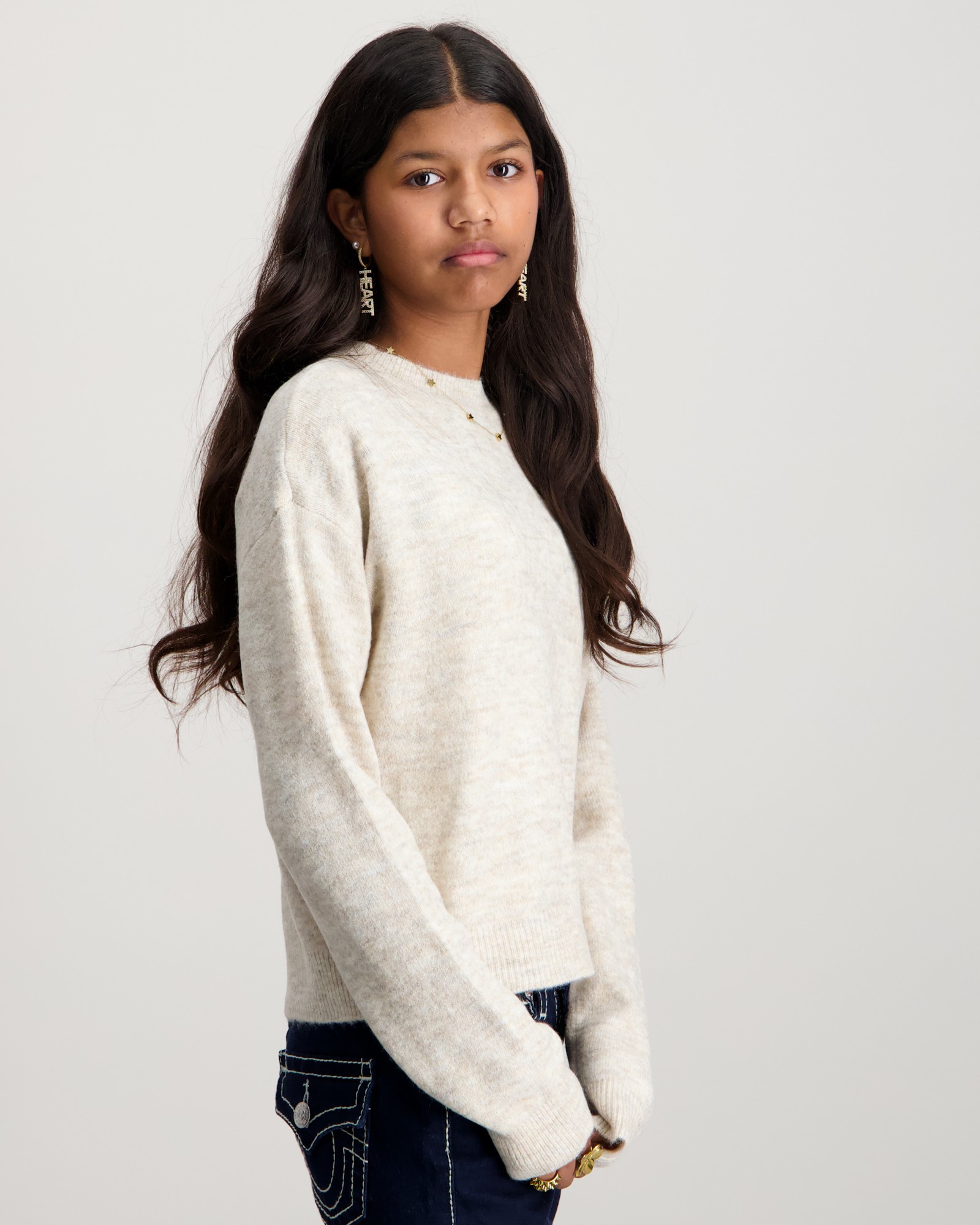 LMTD NLFLODET LS SHORT KNIT Beige für Mädchen | Kids Brand Store