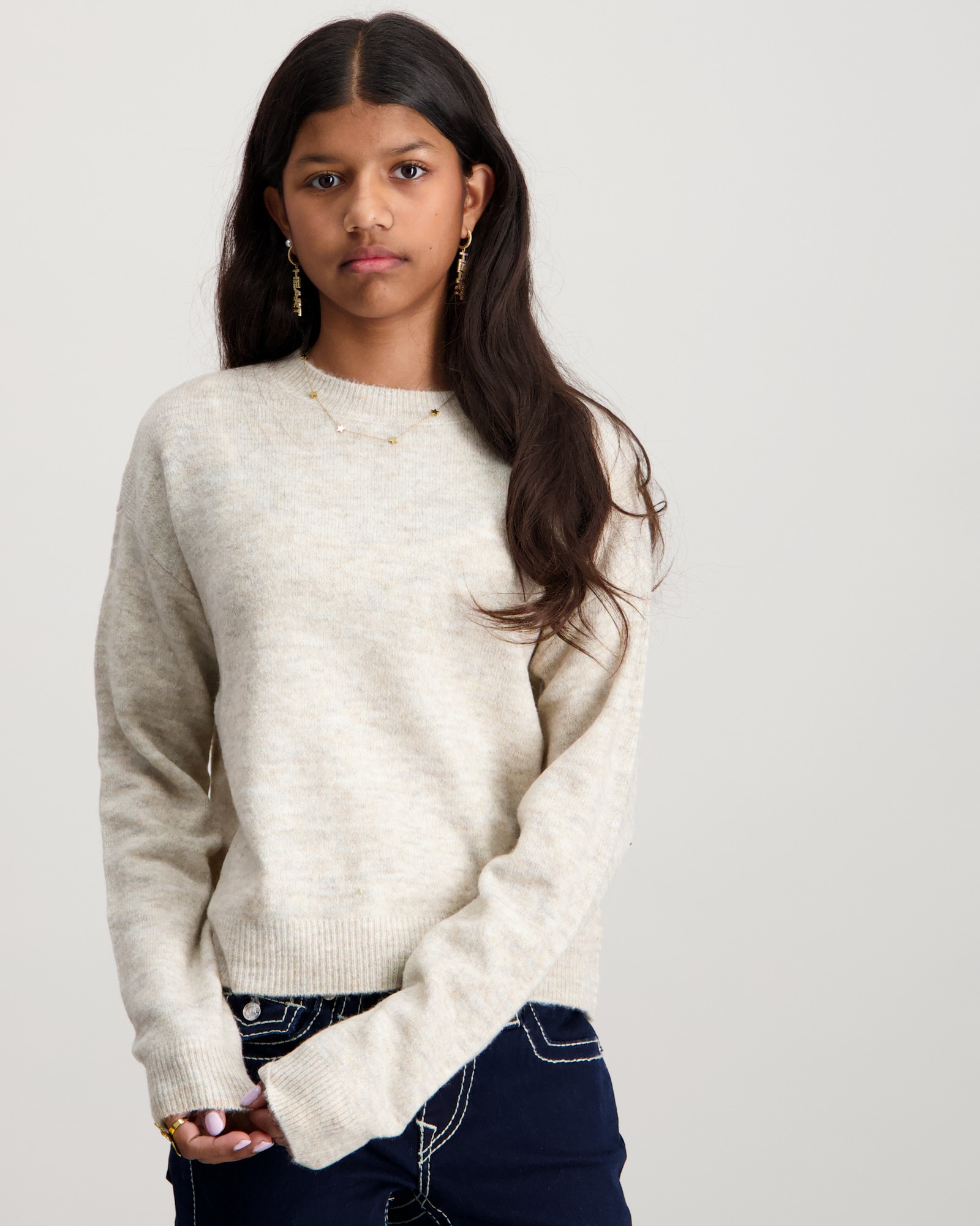 LMTD NLFLODET LS SHORT KNIT Beige für Mädchen | Kids Brand Store