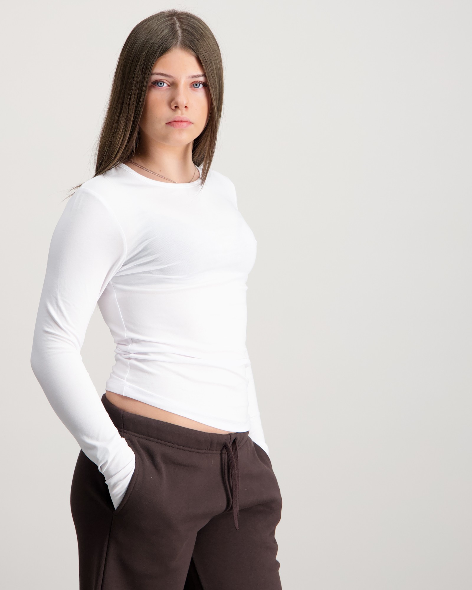 LMTD NLFBOVAS LS SHORT S TOP Weiß für Mädchen | Kids Brand Store