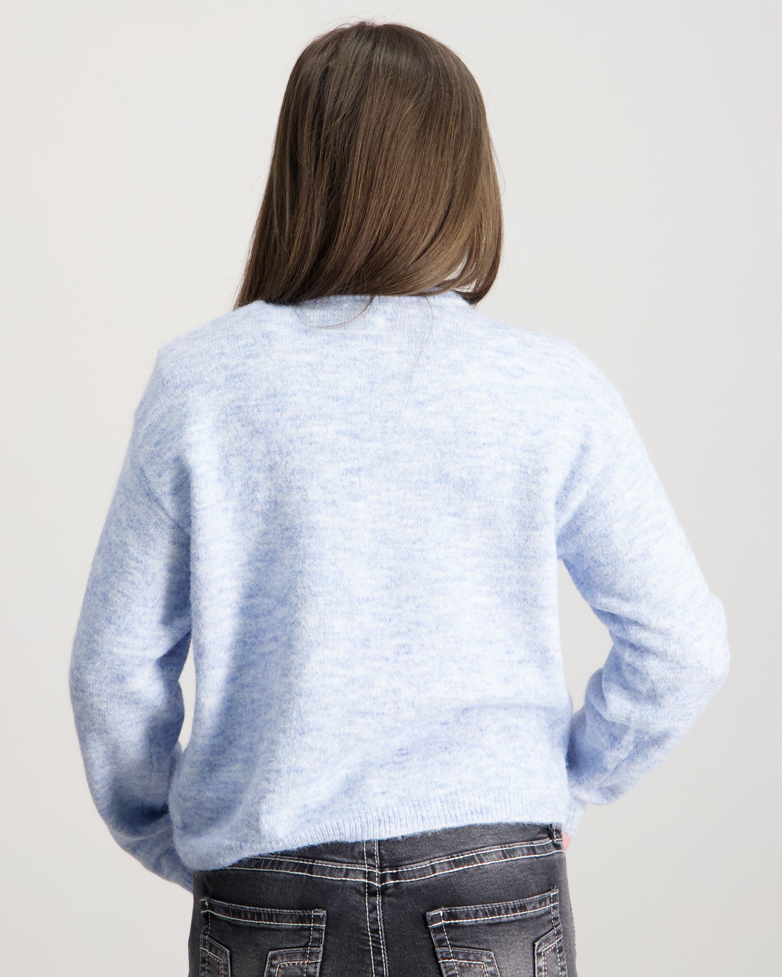 VERO MODA VMHOPE LS O-NECK BUTTON CARDIGAN Blå til Pige | Kids Brand Store