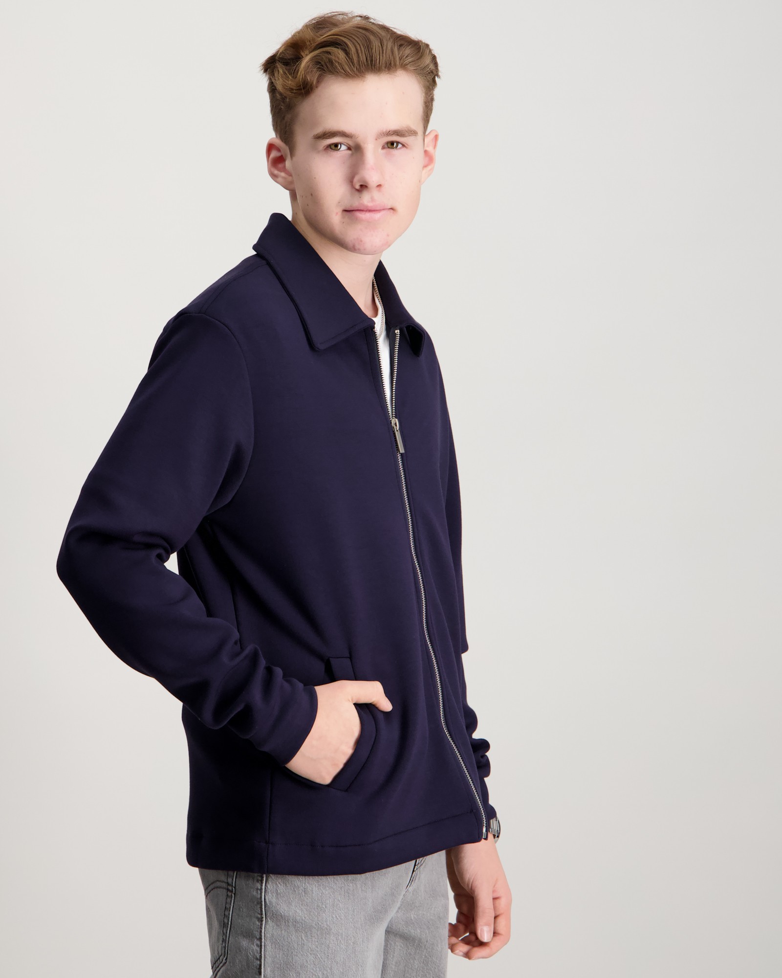 Brand Island KAKOI ZIP SHIRT V2 KID Blå för Kille | Kids Brand Store