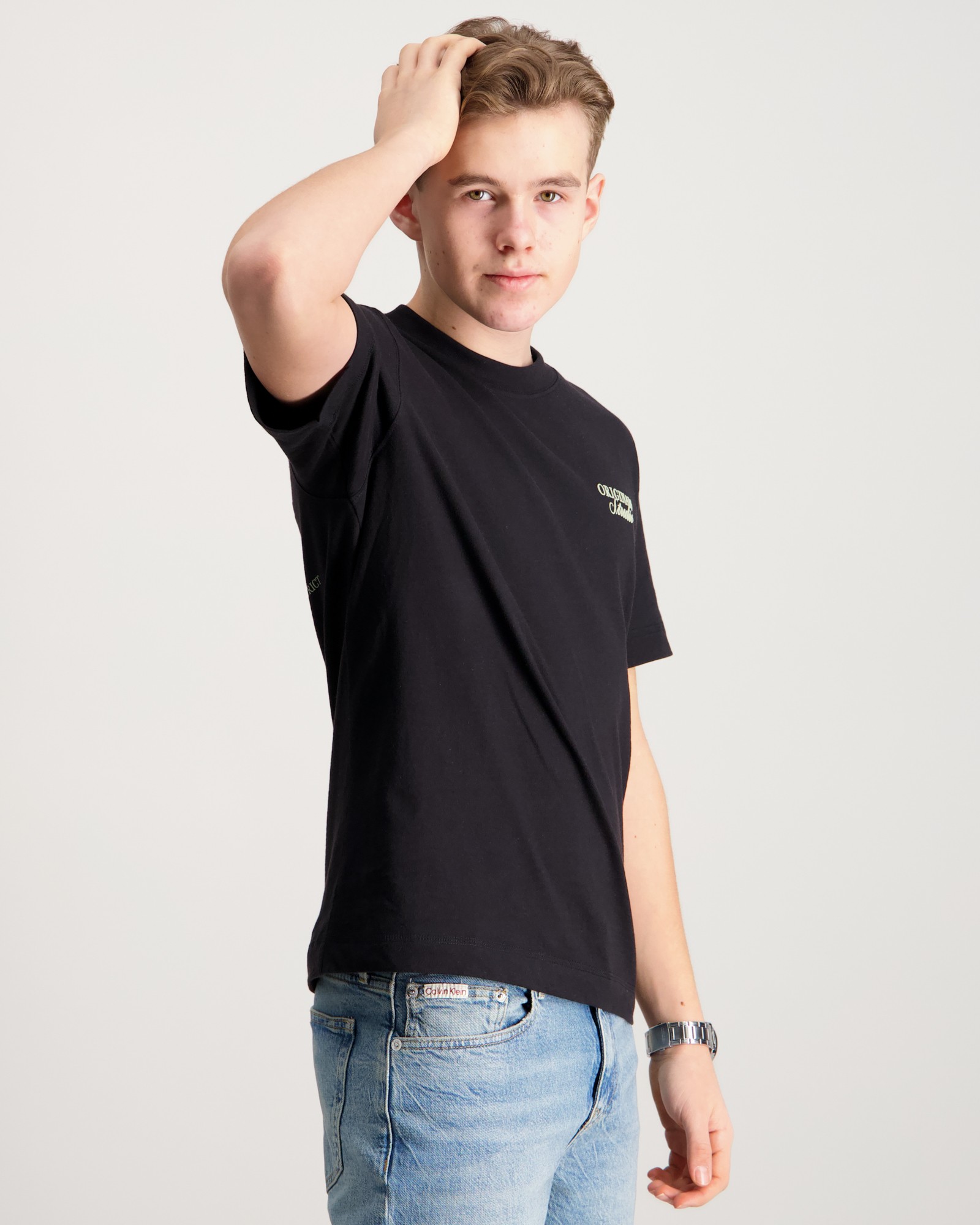 Jack & Jones JORNORREBRO TYPO TEE SS CREW NECK SN JNR Schwarz für ...