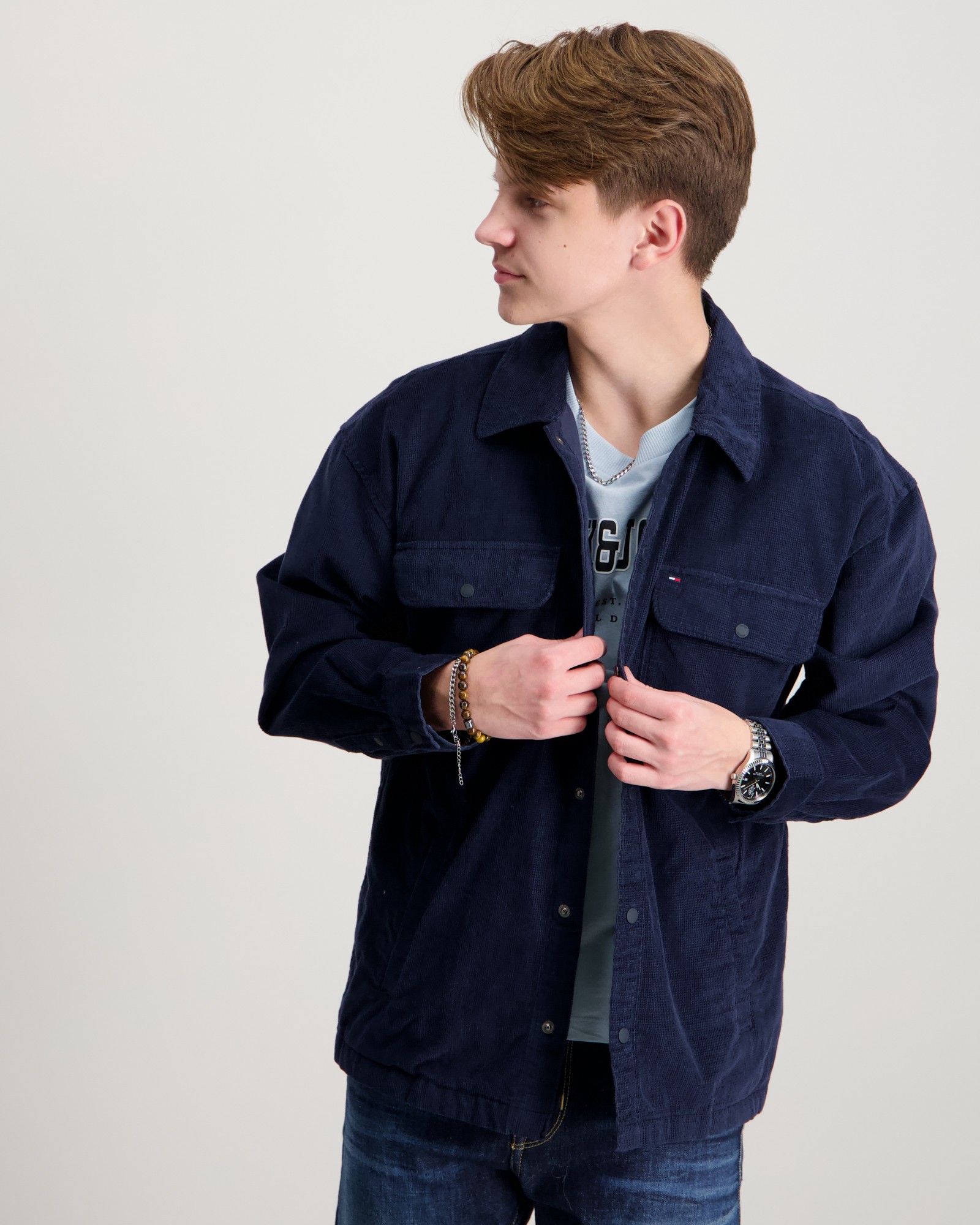 Tommy Hilfiger CORDUROY GRAPHIC OVERSHIRT Sininen varten Pojat | Kids ...
