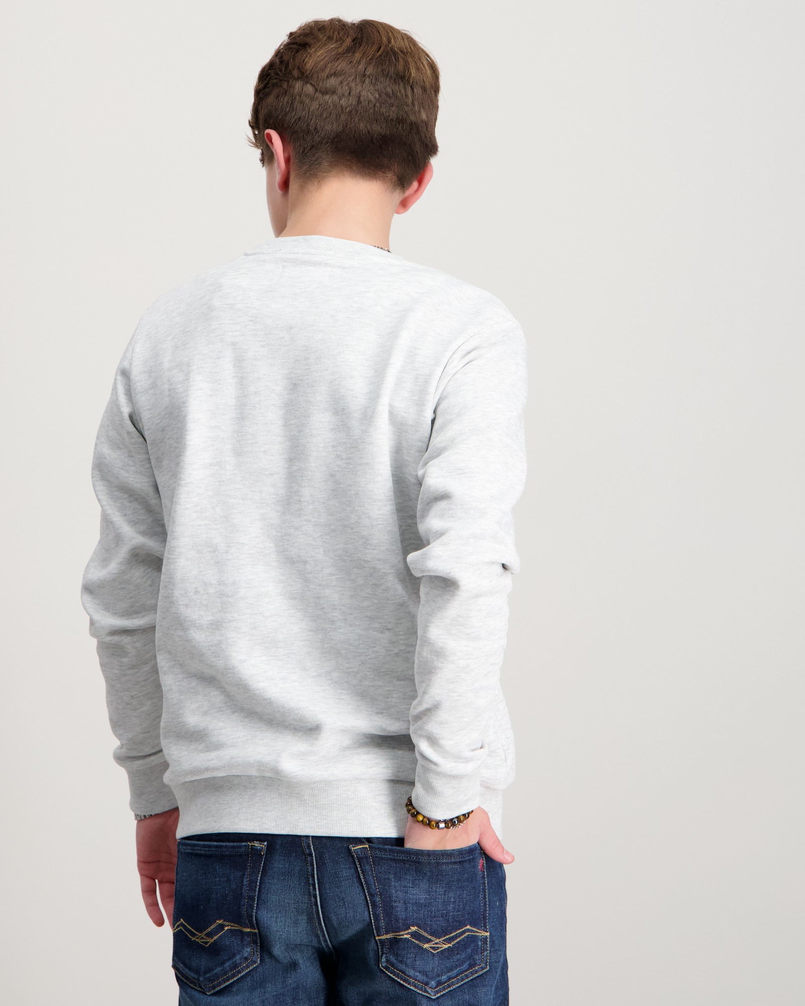 Jack & Jones JJECALEB VARSITY SWEAT CREW NCK NOOS JNR Weiß für Jungen ...