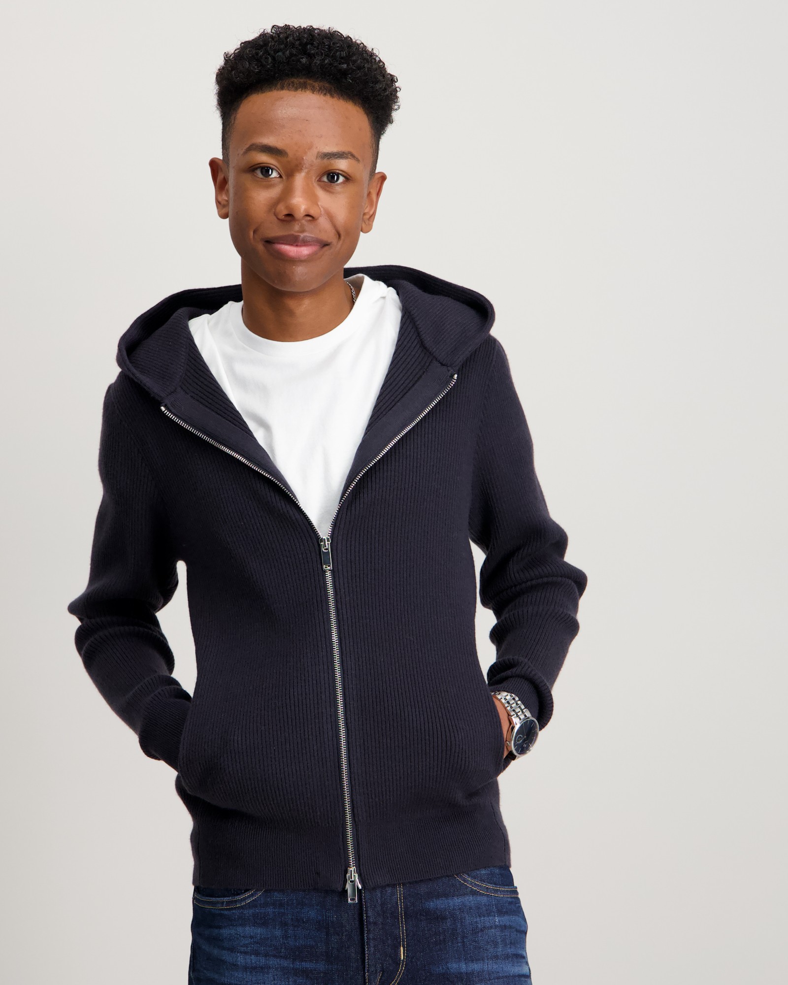 Brand Island MIYAGI HOODIE KNIT KID Blå för Kille | Kids Brand Store