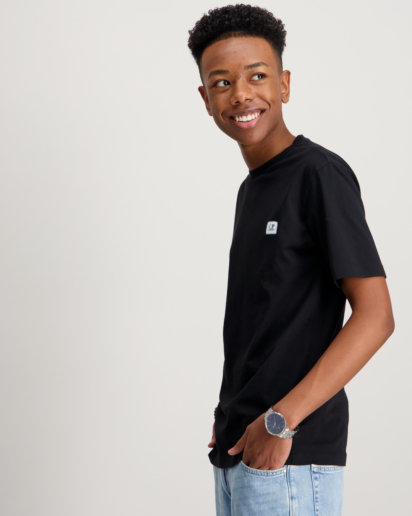 C.P. Company T-SHIRT SHORT SLEEVE Svart för Kille | Kids Brand Store