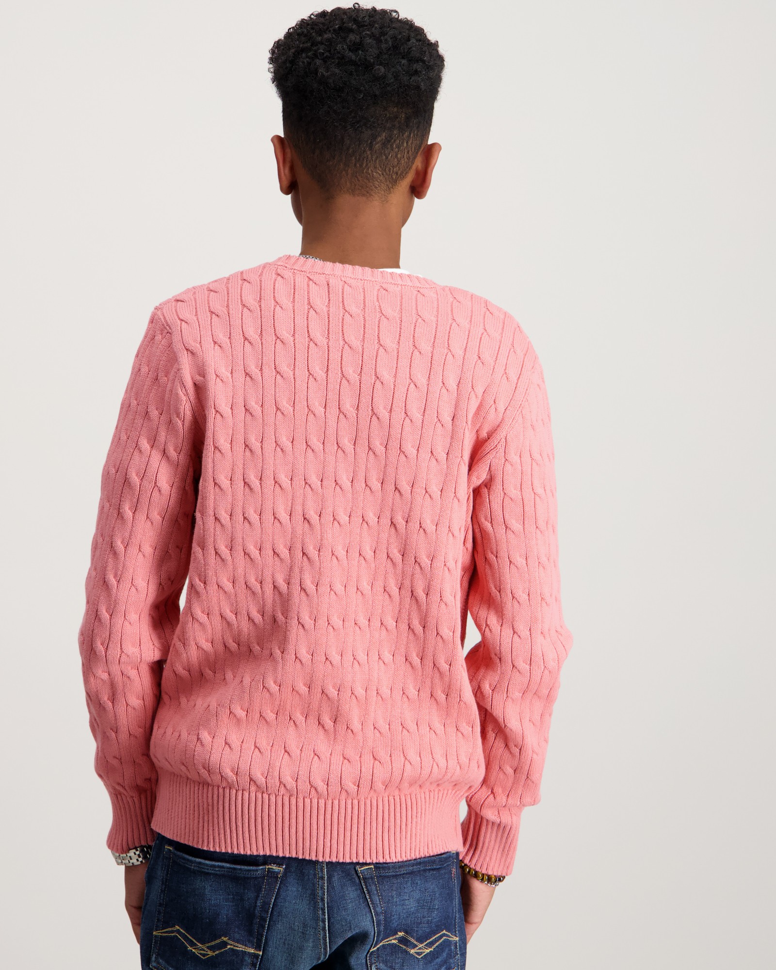 Polo Ralph Lauren Cable-Knit Cotton Sweater Rosa för Kille | Kids Brand ...