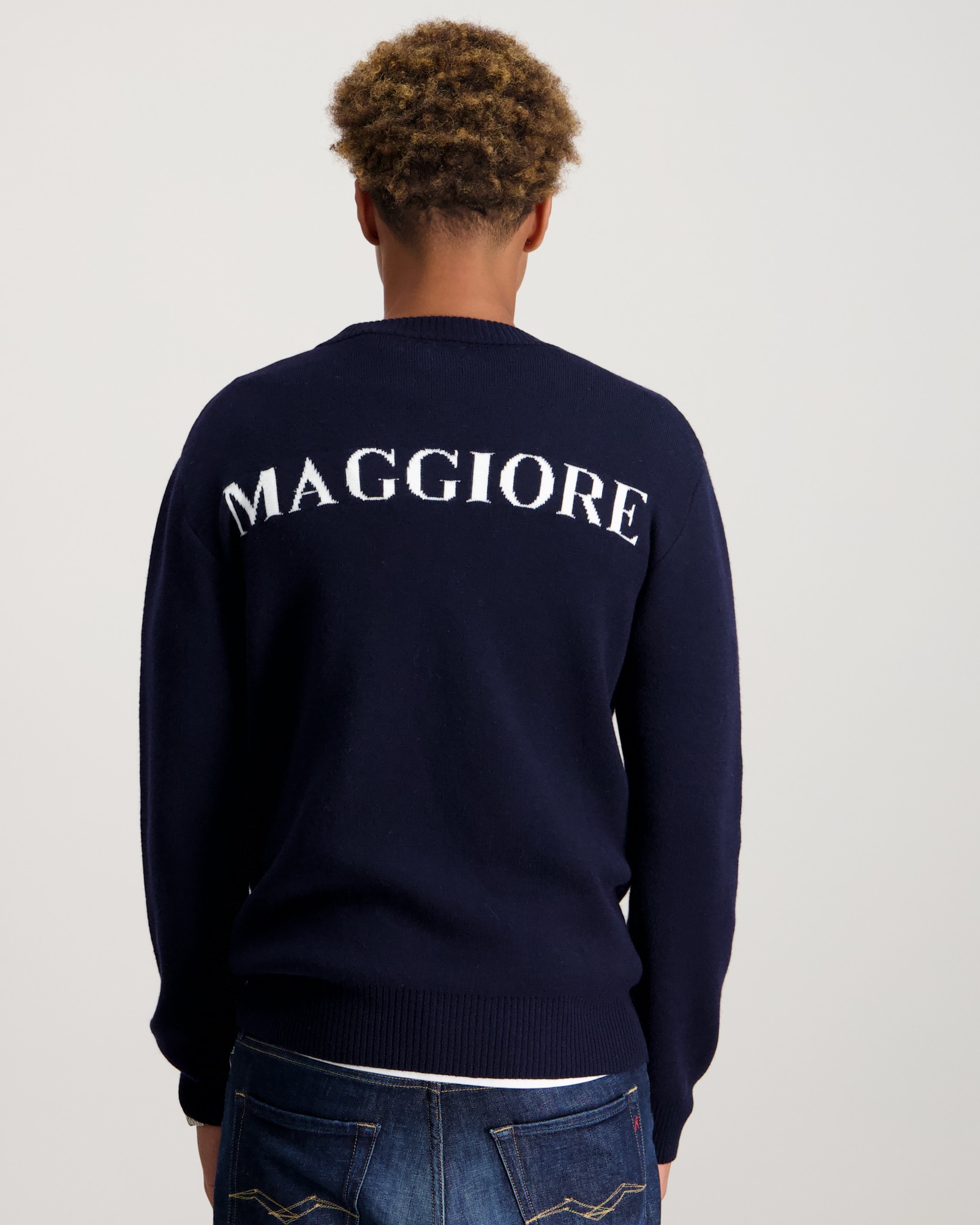 MAGGIORE Logo Knit Sweater Blå til Gutt | Kids Brand Store