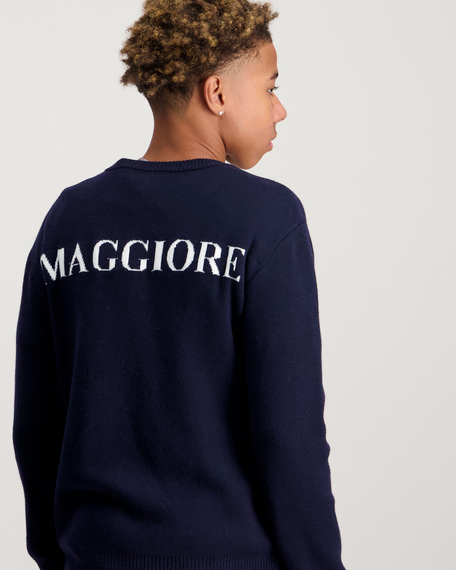 MAGGIORE Logo Knit Sweater Blau für Jungen | Kids Brand Store