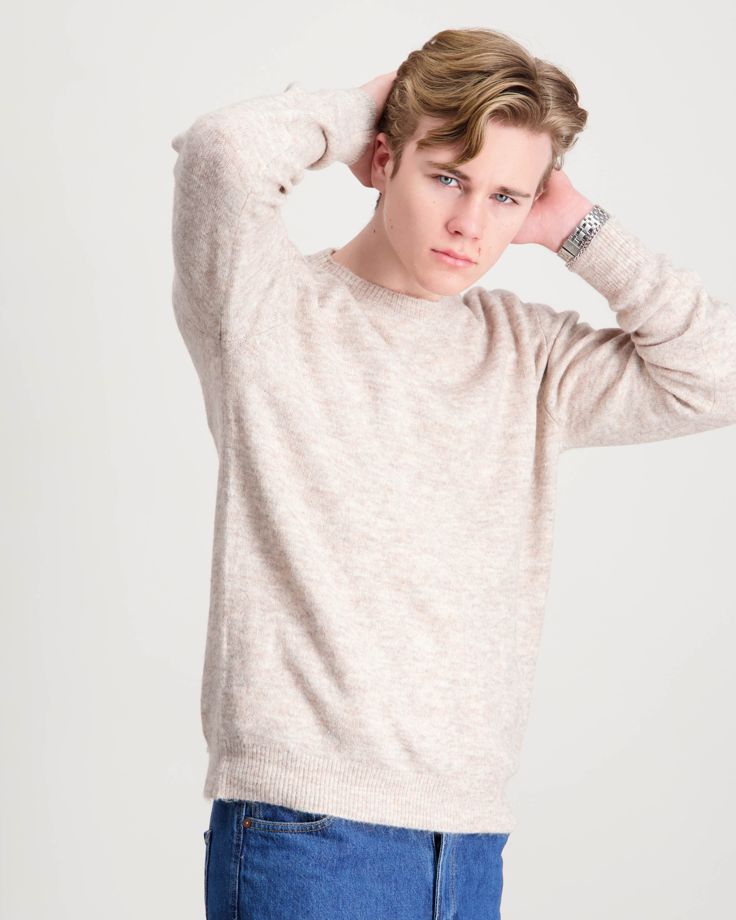 LMTD NLMLODETS LS O-NECK KNIT Beigestä varten Pojat | Kids Brand Store