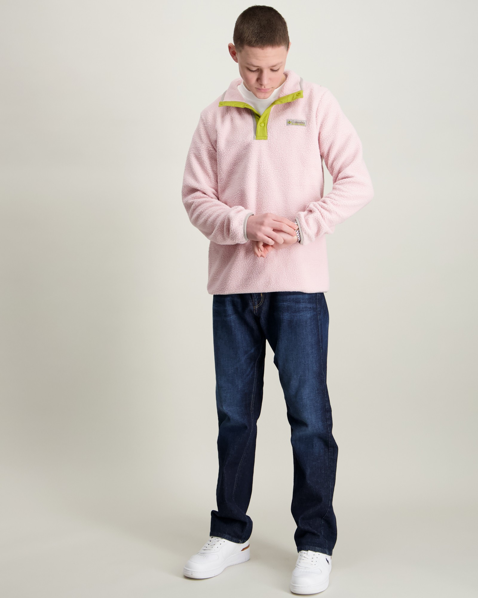 Columbia Helvetia™ II Half Snap Fleece Rosa til Dreng | Kids Brand Store