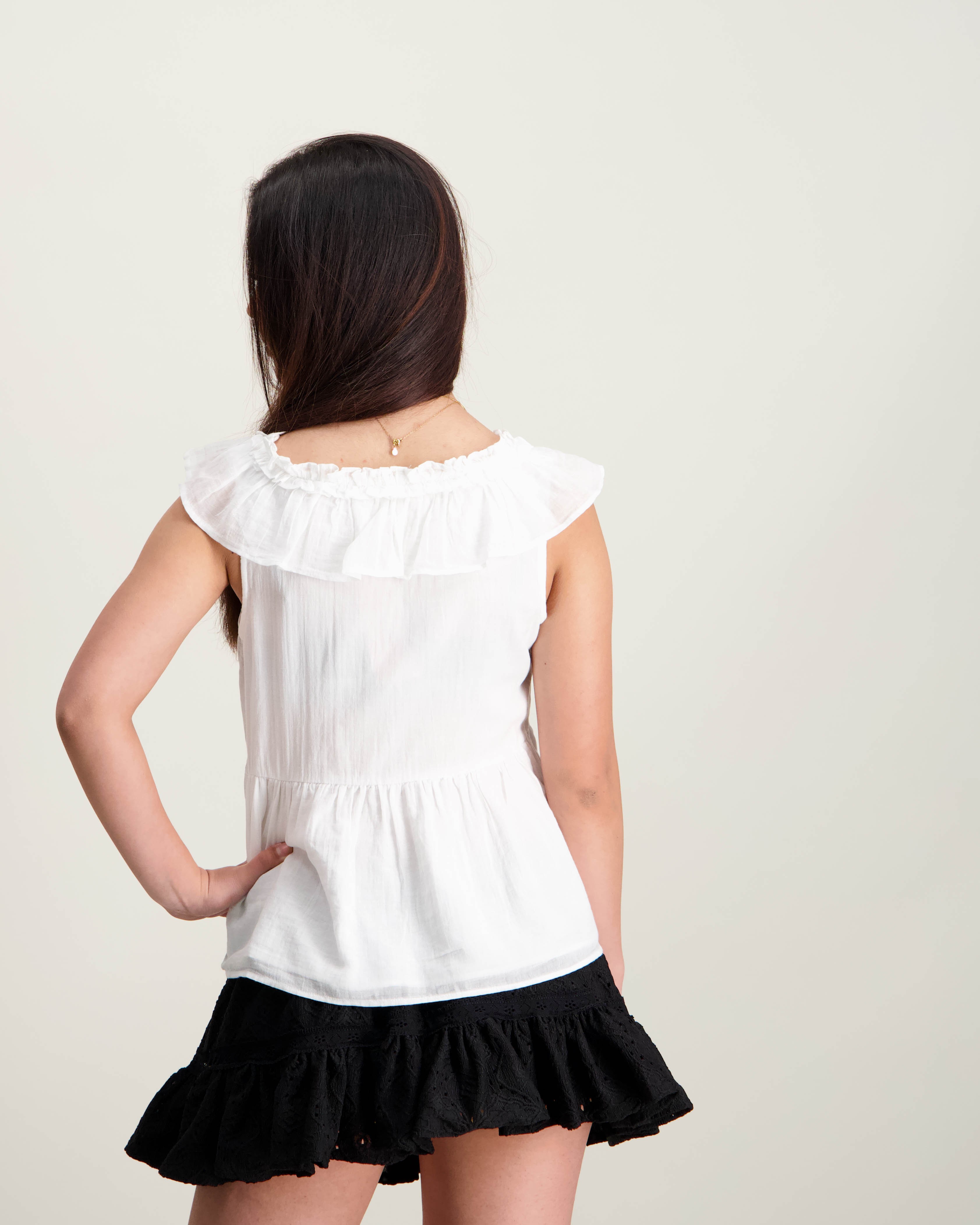 Gina Tricot Young Y frill top Weiß für Mädchen | Kids Brand Store