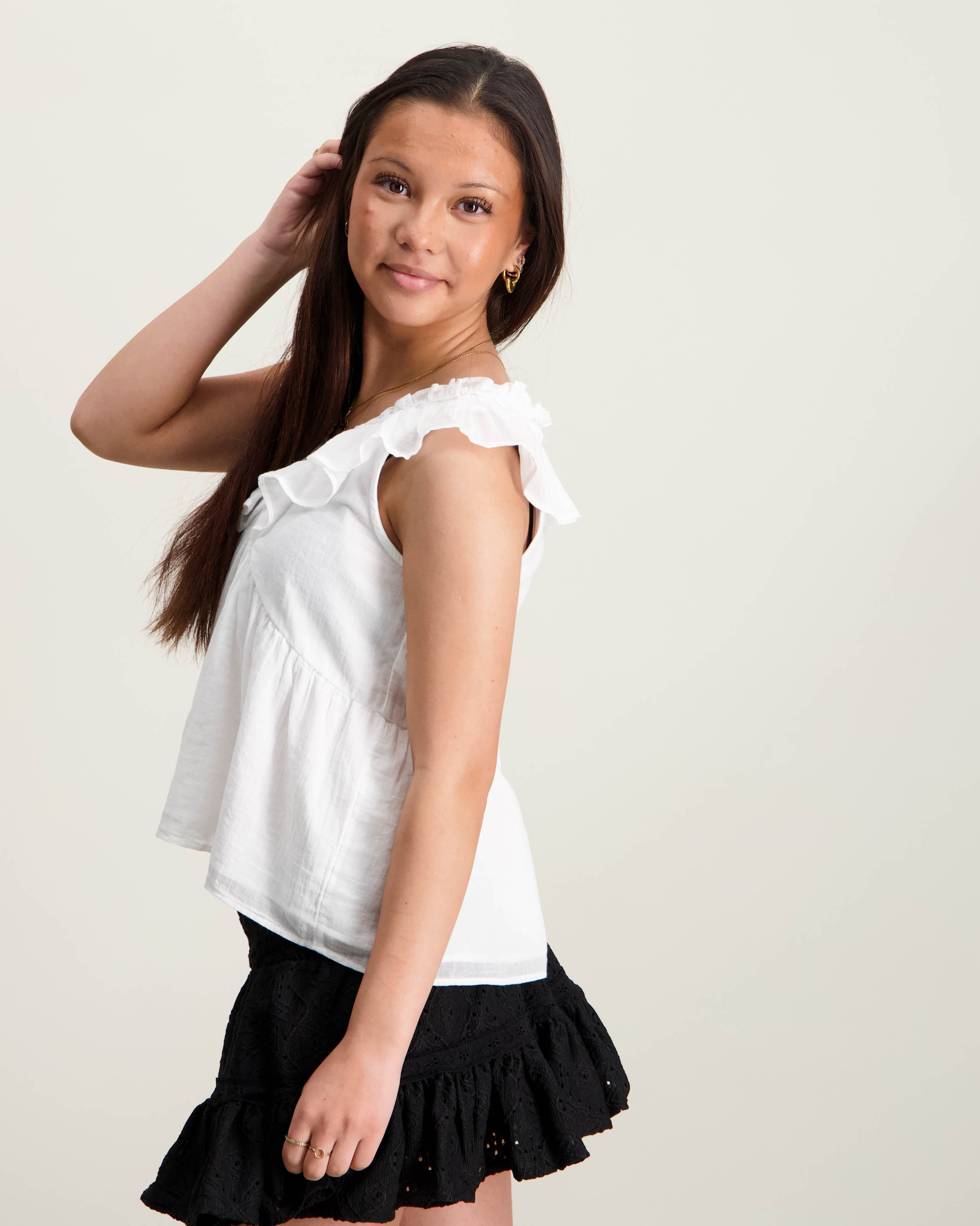 Gina Tricot Young Y frill top Weiß für Mädchen | Kids Brand Store