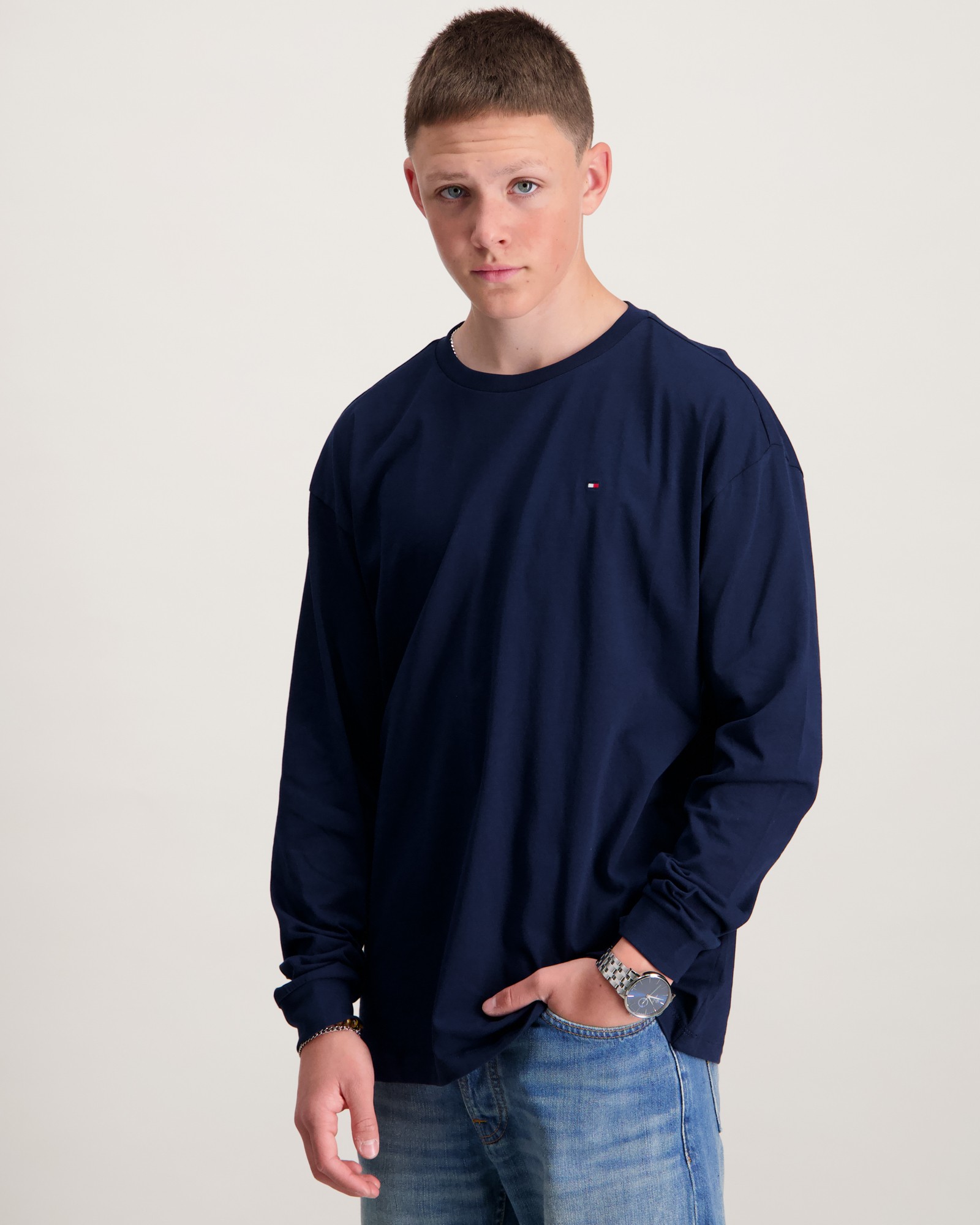 Tommy Hilfiger ESSENTIAL T-SHIRT LS Blau für Jungen | Kids Brand Store