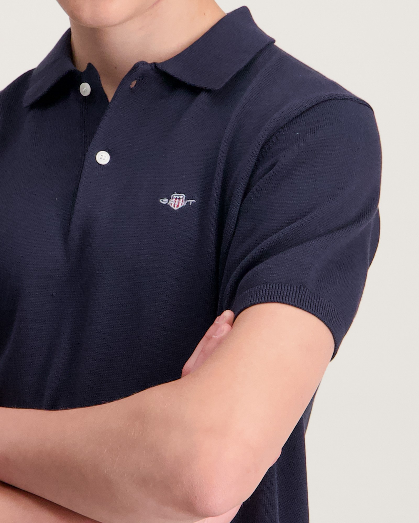 GANT Shield Knitted SS Polo Sininen varten Pojat | Kids Brand Store