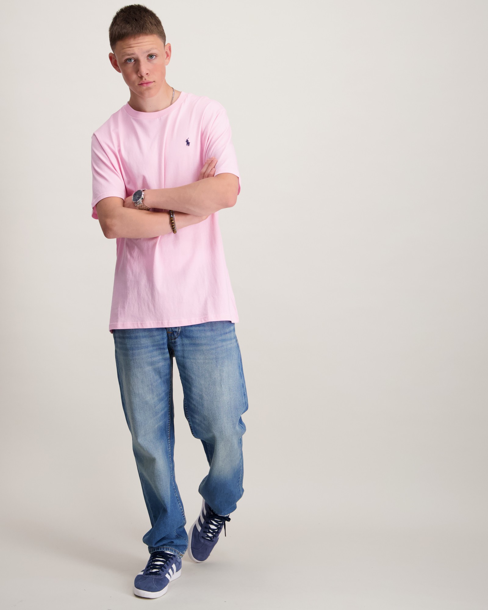 Polo Ralph Lauren Cotton Jersey Crewneck Tee Vaaleanpunainen varten ...