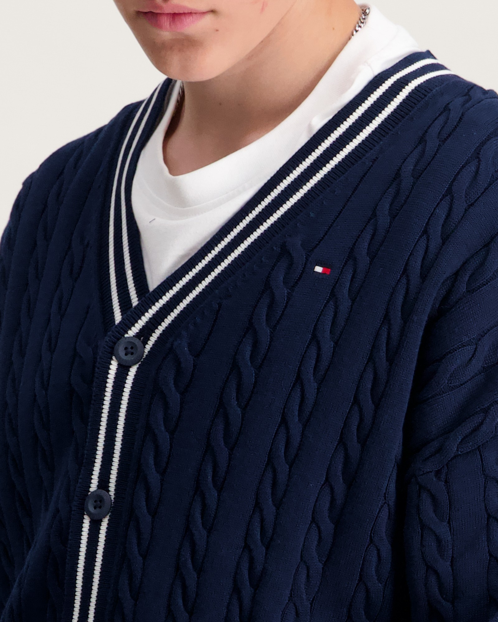 Tommy Hilfiger COTTON POLO TIPPING CARDIGAN Sininen varten Pojat | Kids ...
